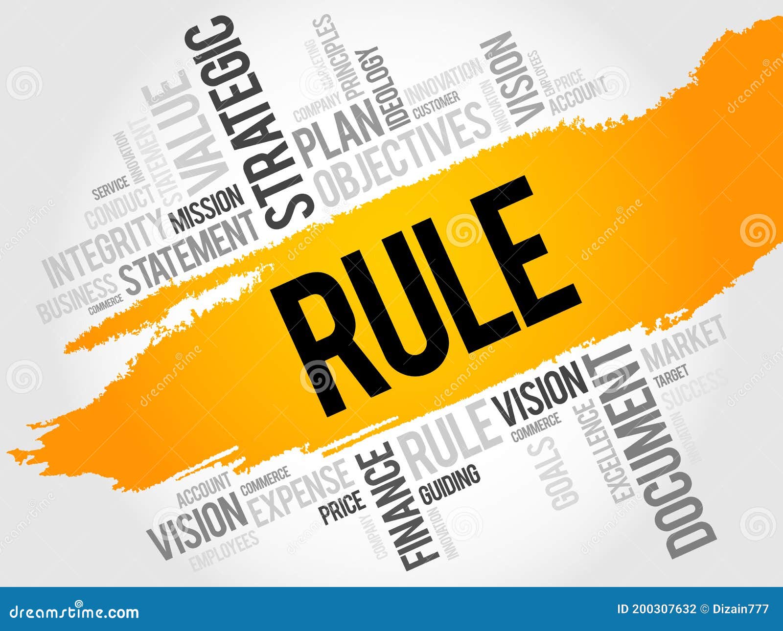Rule word cloud stock illustration. Illustration of authority - 200307632