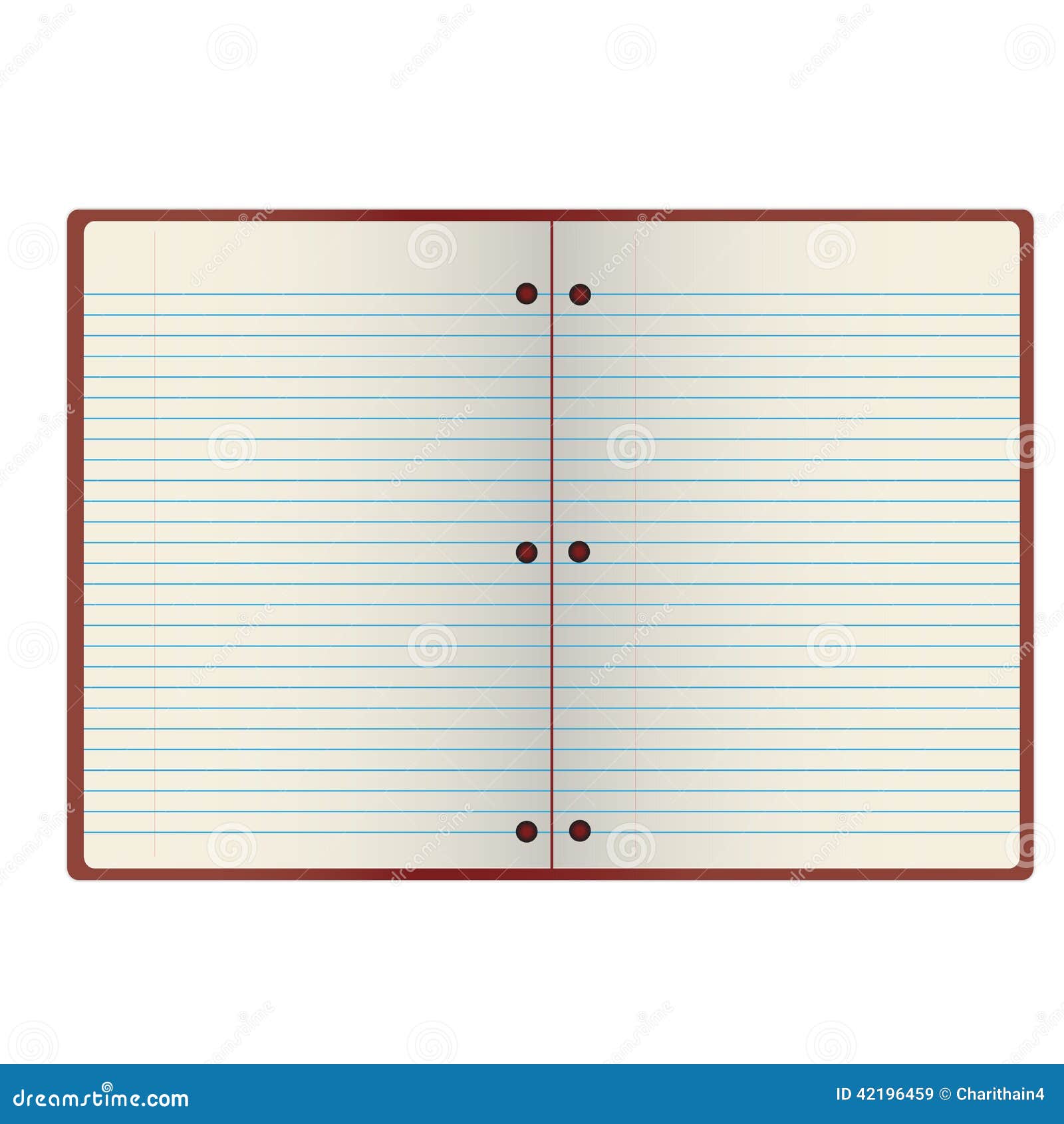 Ruled book pages template stock illustration. Illustration of ...