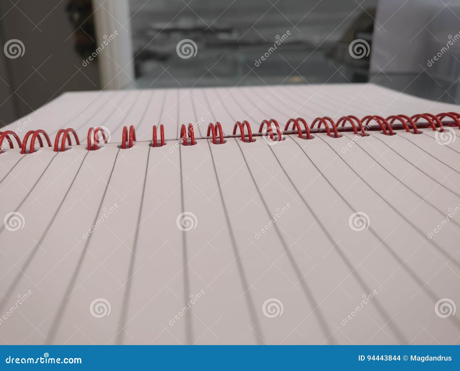 Ruled notebook stock photo. Image of stationery, perforated - 94443844