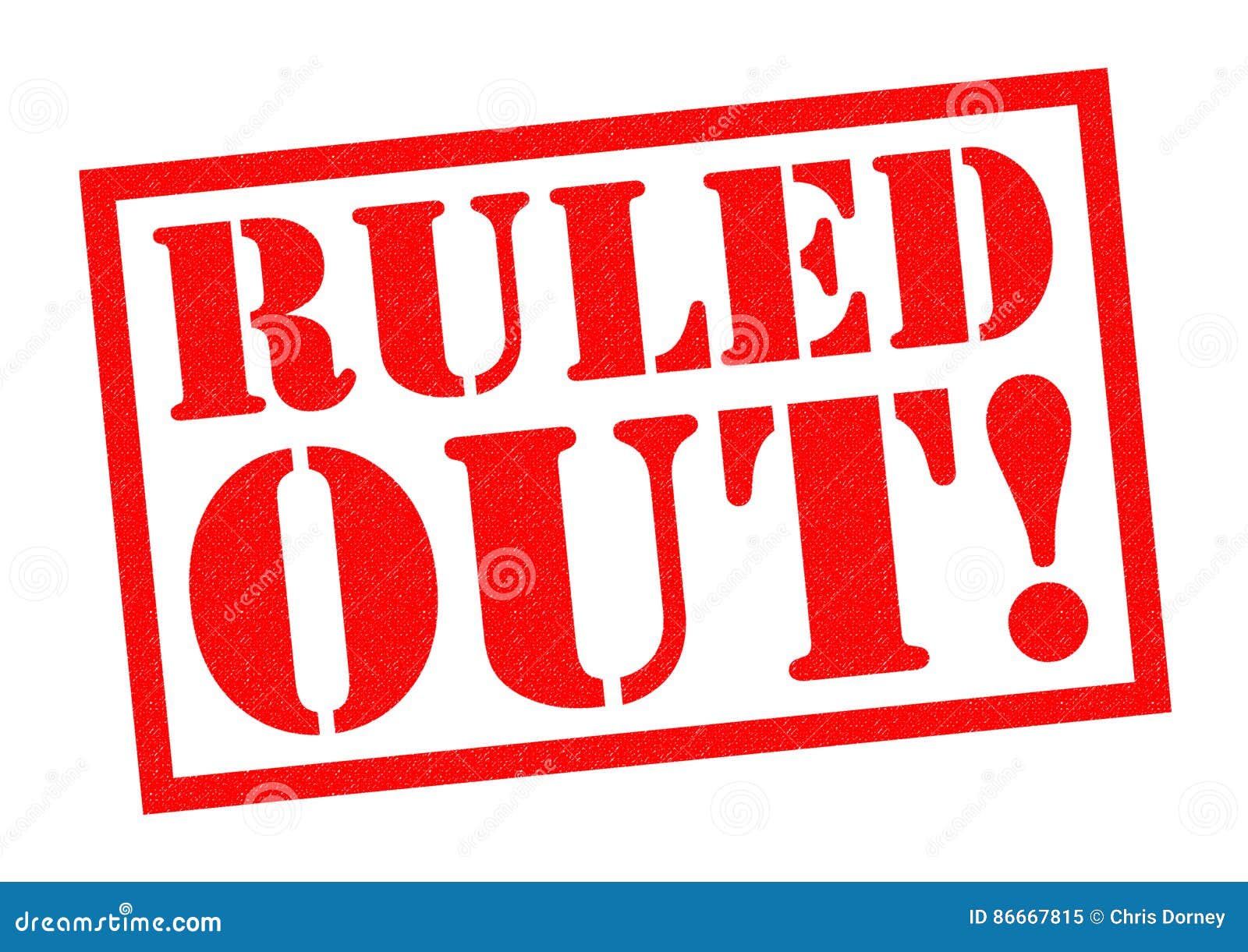 RULED OUT! stock image. Image of banning, header, eliminate - 86667815