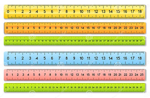 Ruler stock vector. Illustration of pink, metric, isolated - 19871686