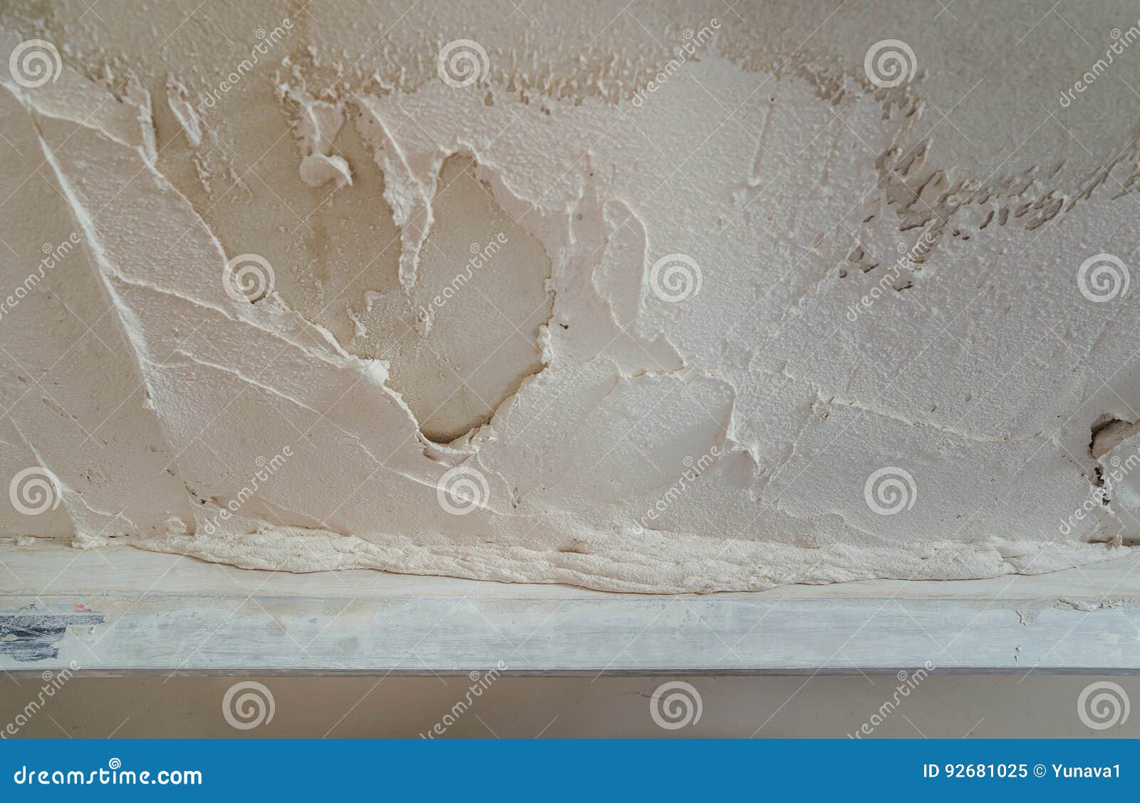 Ruler is Aligning a Plaster. Stock Image - Image of plasterer, stucco ...