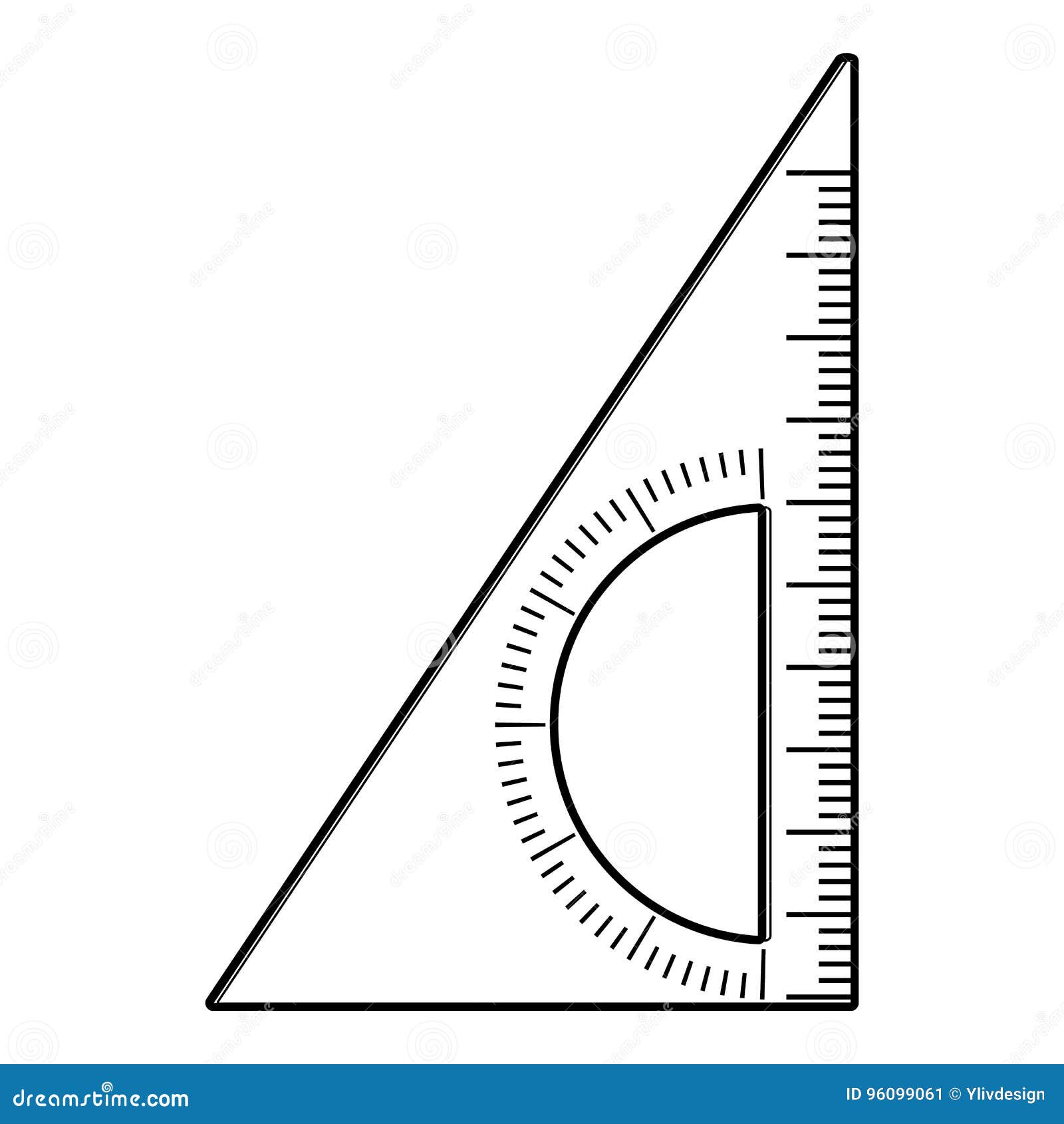 Ruler Angle Icon, Outline Style Stock Vector - Illustration of line ...