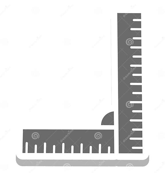 Ruler, Angle Isolated Vector Icon for Sewing and Tailoring Stock Vector ...