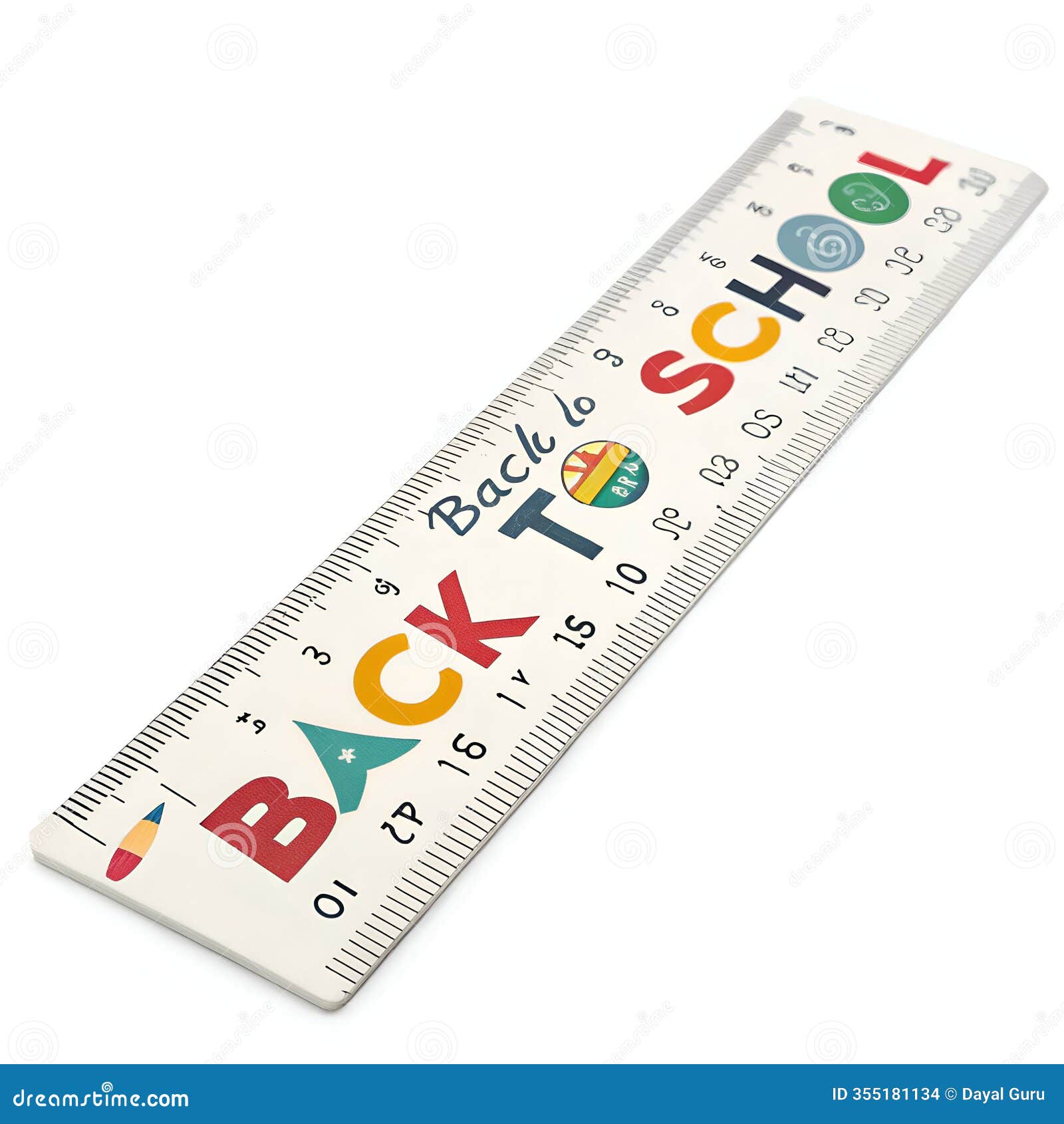 "Ruler Back To School Icon Render Isolated on White Background Stock ...