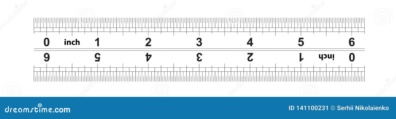 Ruler Bidirectional 6 Inches. the Division Price is Thirty Second Part ...