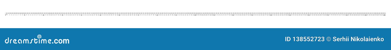 Ruler 200 Centimeter.Measurement Tool in Cm. Calibration Grid Stock ...