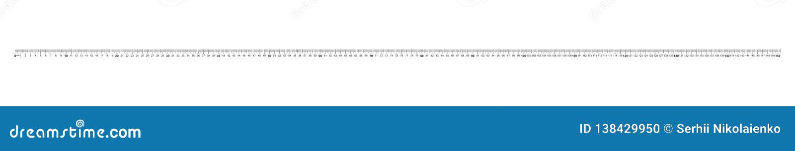 Ruler 150 Centimeter. Precise Measuring Tool Stock Illustration ...