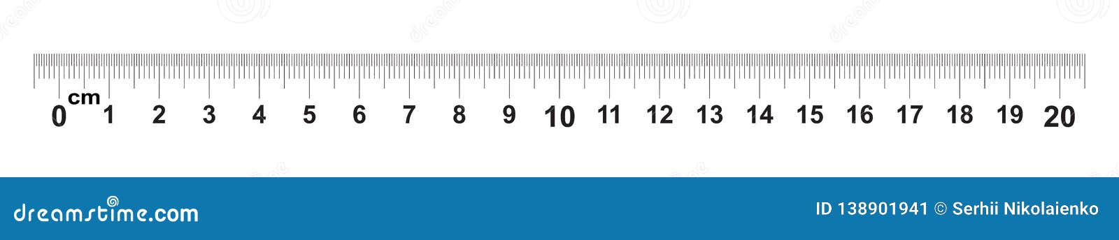 Ruler 20 Centimeter. Ruler 200 Mm. Value of Division 0.5 Mm. Precise ...