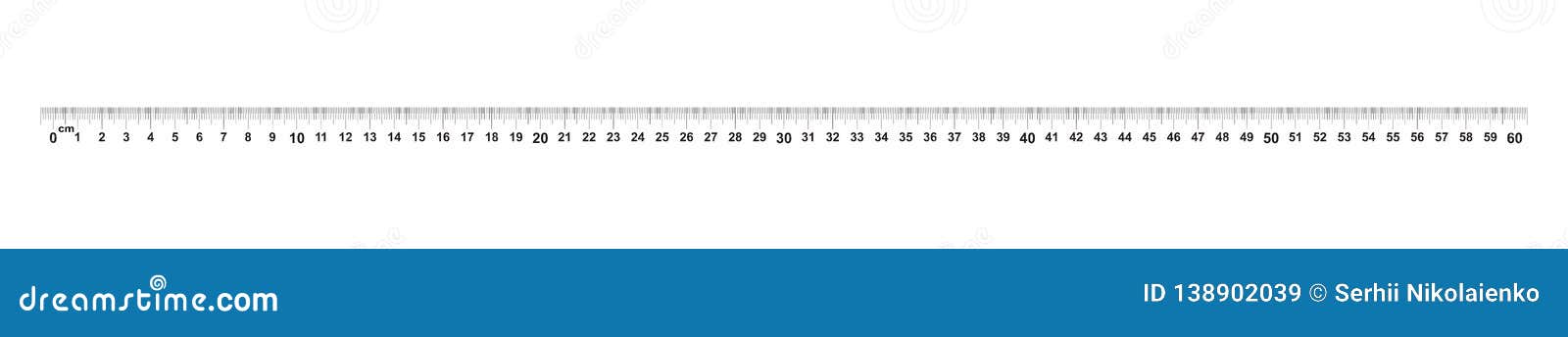 Ruler 60 Centimeter. Ruler 600 Mm. Value of Division 0.5 Mm. Precise ...
