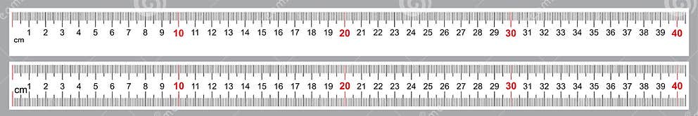 Set for Rulers 40 Cm. Precise Measuring Tool. Ruler Grid 400 Mm Stock ...