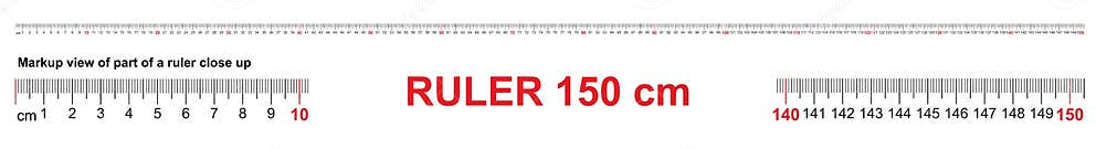 Ruler 150 Cm. Precise Measuring Tool. Ruler Scale 1,5 Meter. Ruler Grid ...