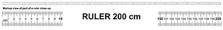 Ruler 200 Cm. Precise Measuring Tool. Ruler Scale 2,0 Meter Stock ...
