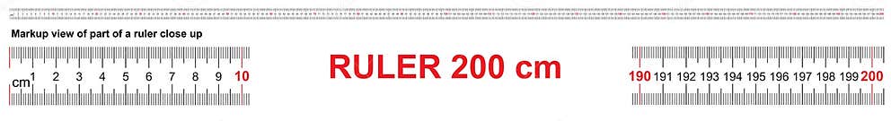 Ruler 200 Cm. Precise Measuring Tool. Ruler Scale 2,0 Meter Stock ...