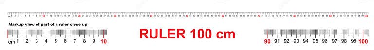Ruler 100 Cm. Precise Measuring Tool. Ruler Scale 1 Meter. Ruler Grid ...
