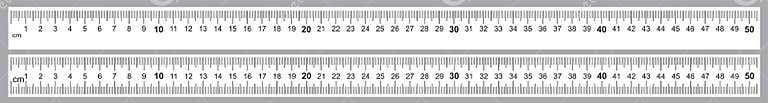 Set for Rulers 50 Cm. Precise Measuring Tool. Ruler Scale 0,5 Meter ...