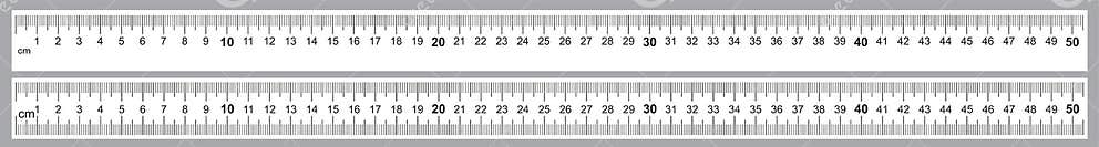 Set for Rulers 50 Cm. Precise Measuring Tool. Ruler Scale 0,5 Meter ...