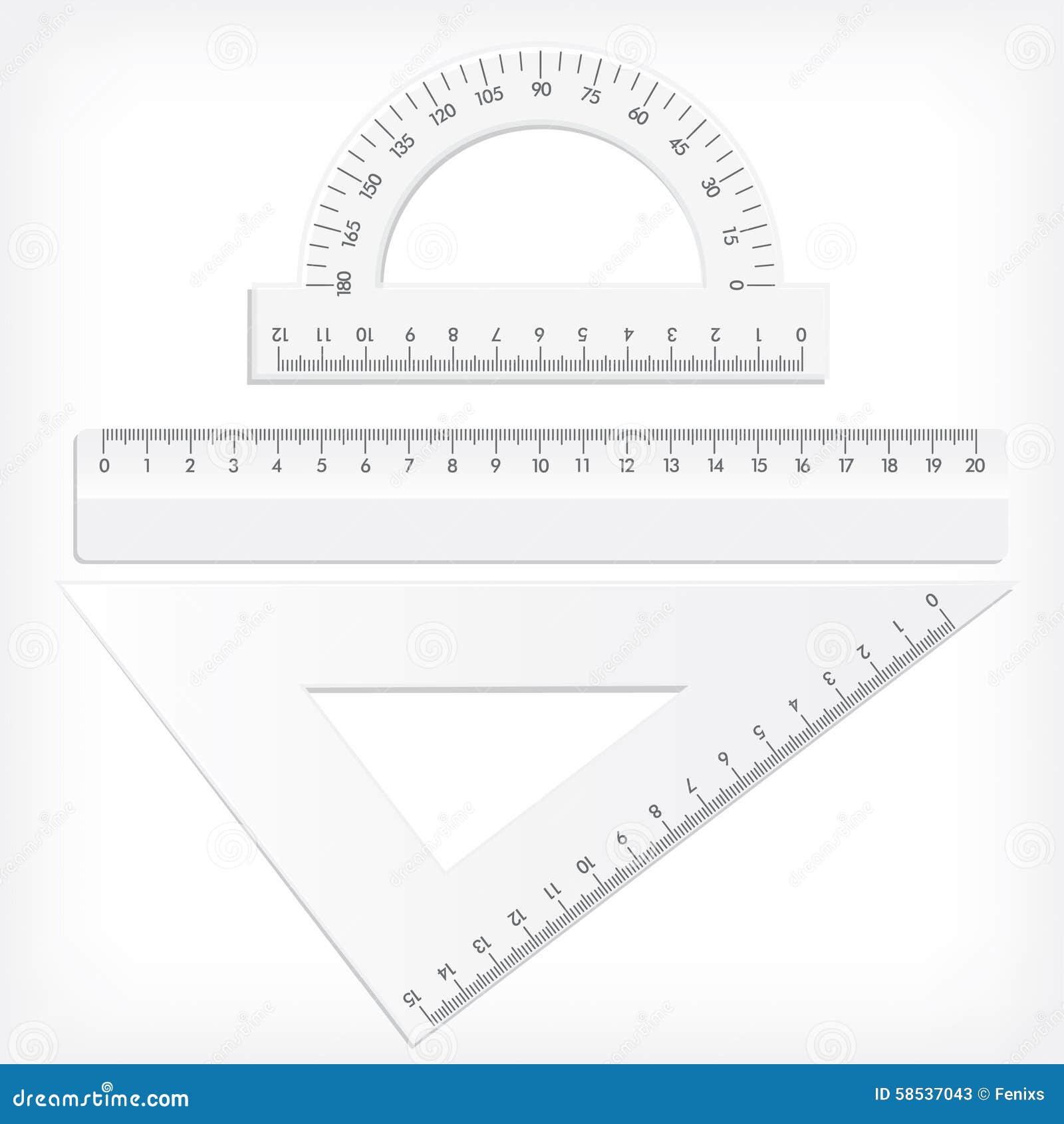 Ruler Collection. Vector Illustration. Stock Vector - Illustration of ...