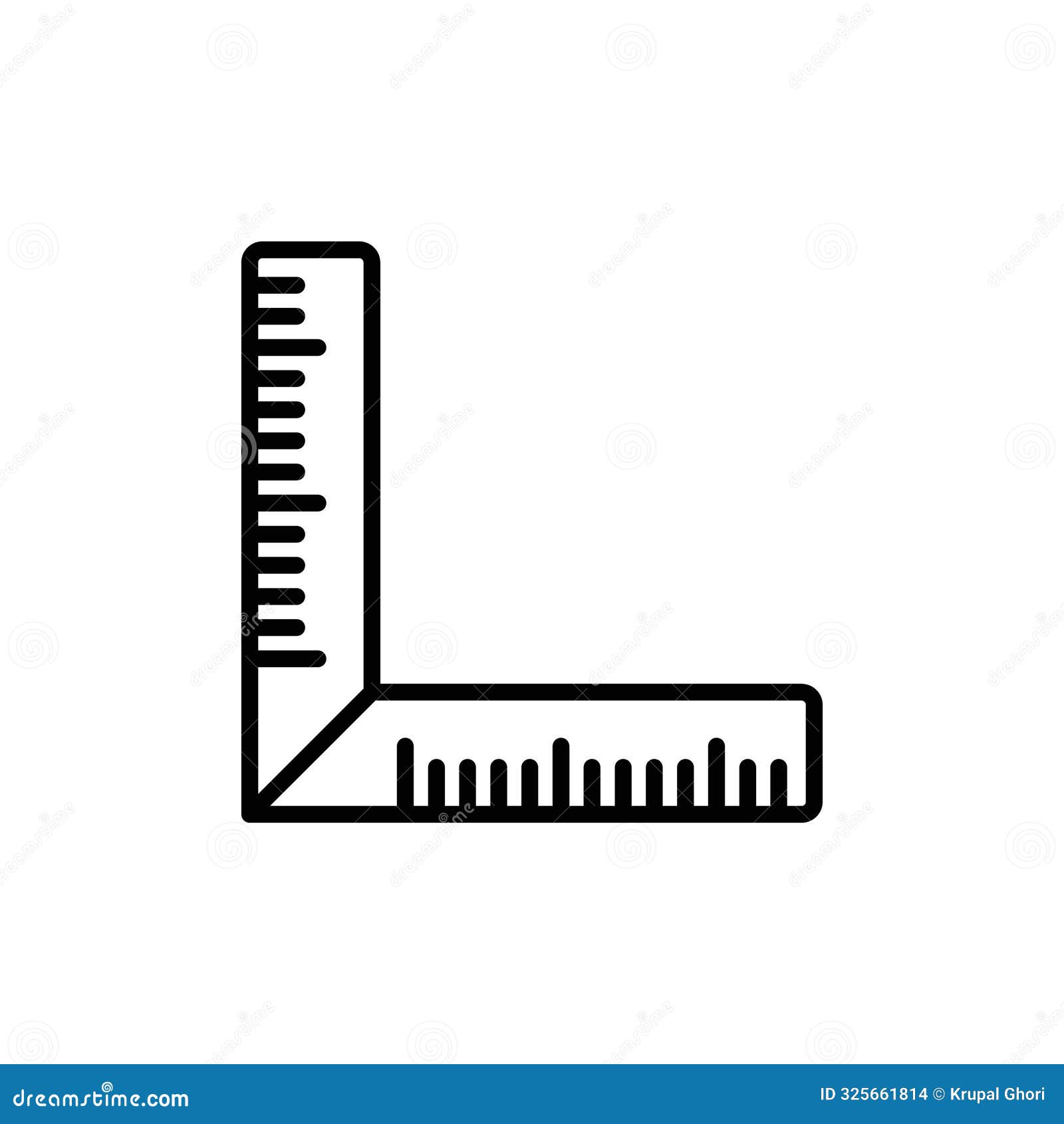 Combined Ruler Icon For Technical Drawings Vector Illustration ...
