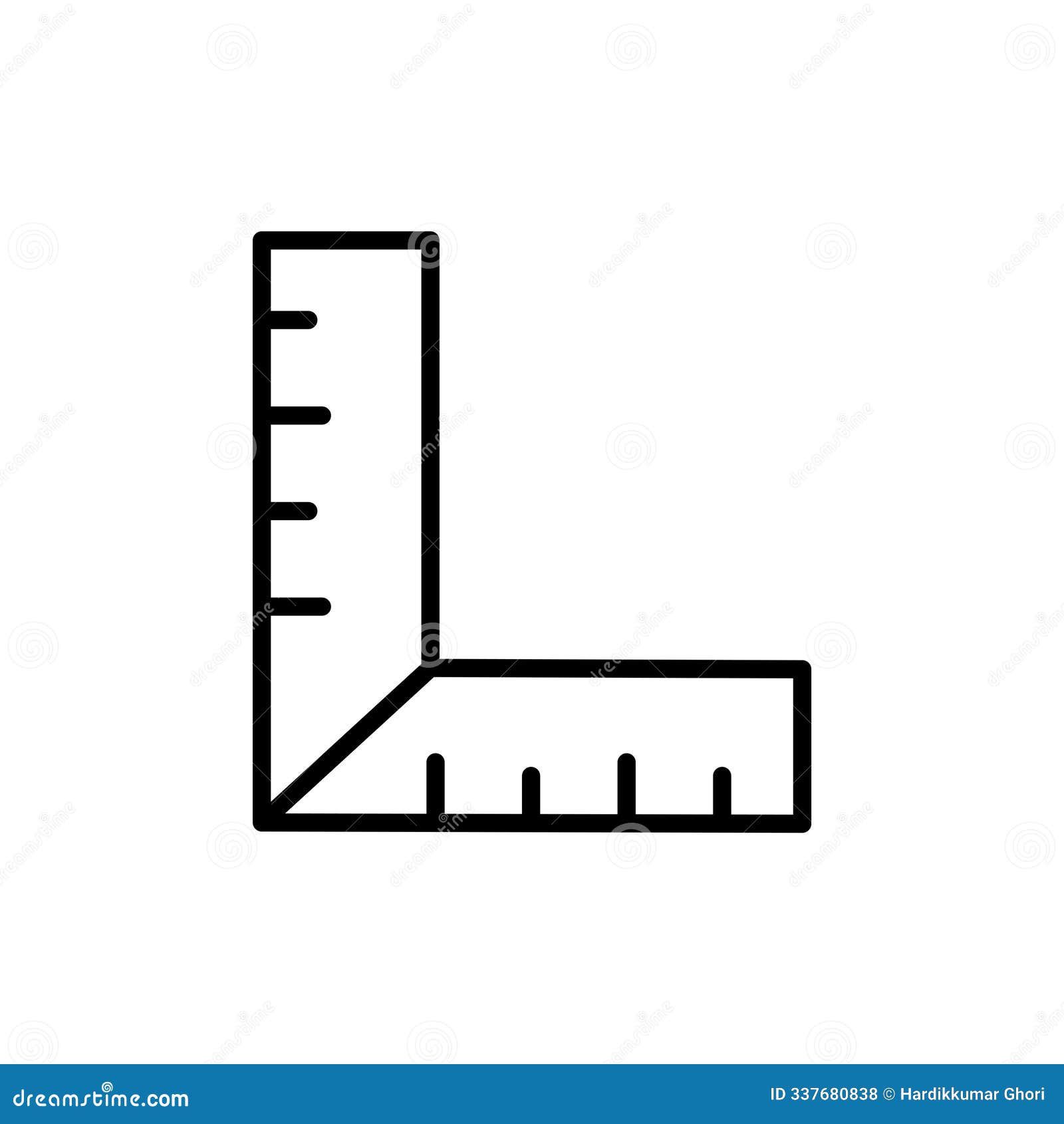 Ruler Combined Icon Set. Geometry Ruler Tool Vector Symbol in Black ...