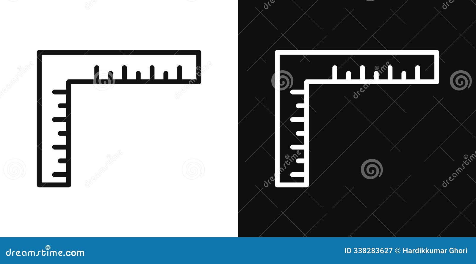Ruler Combined Icon Set. Geometry Ruler Tool Vector Symbol in Black ...