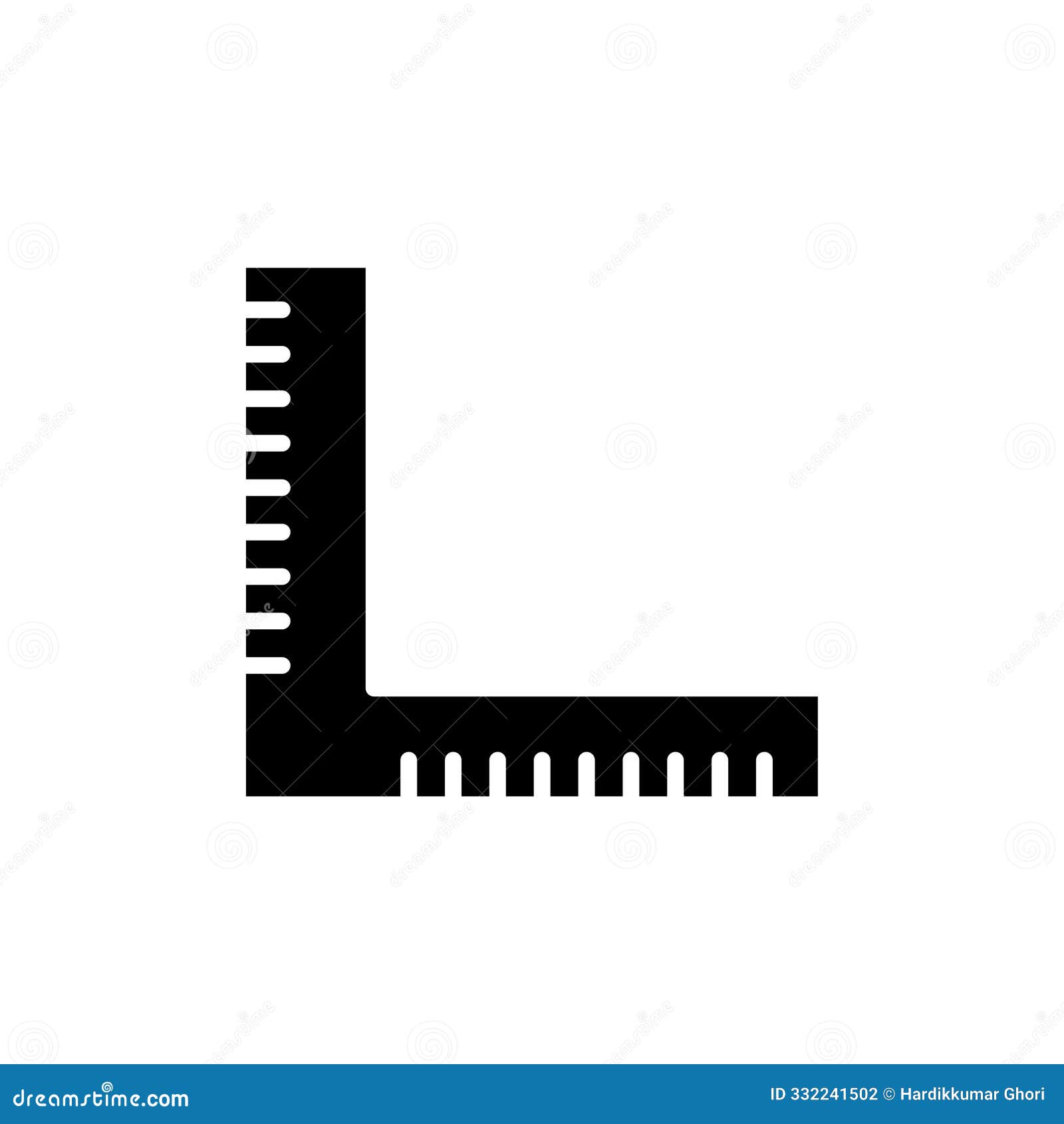 Ruler Combined Icon Set. Geometry Ruler Tool Vector Symbol in Black ...