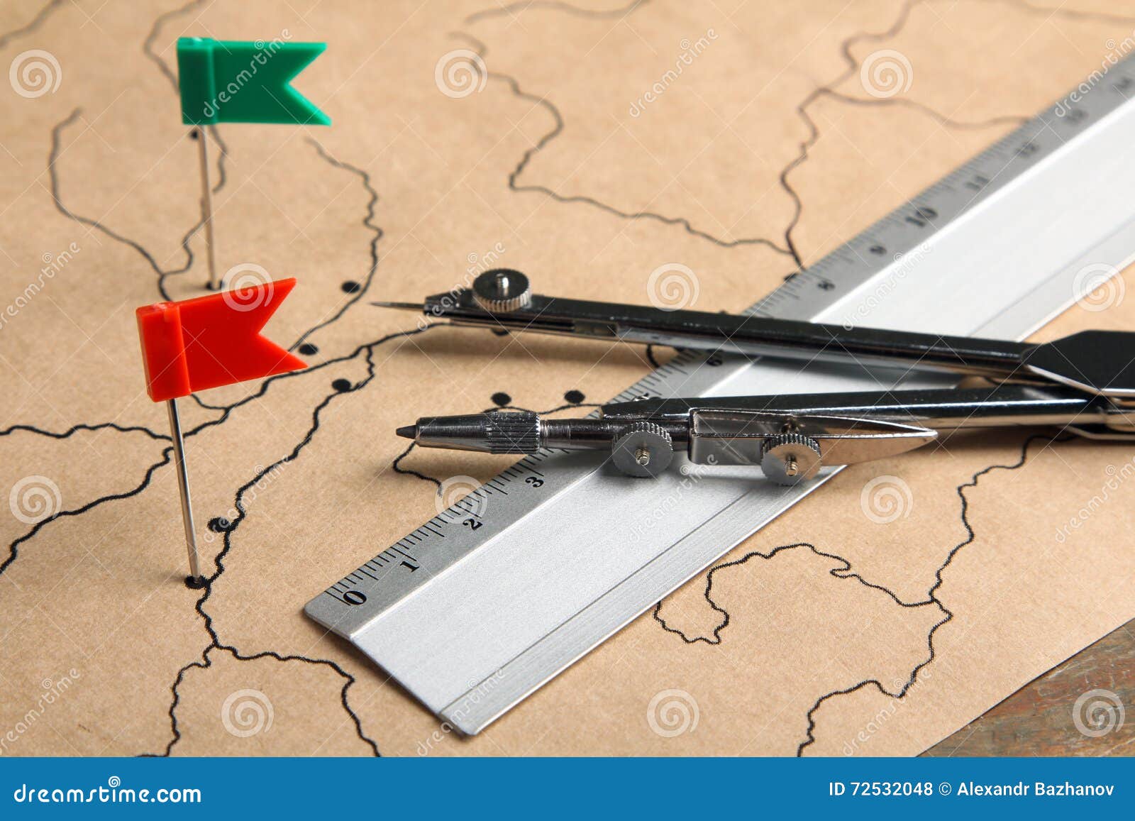 Ruler and compass stock photo. Image of green, world - 72532048