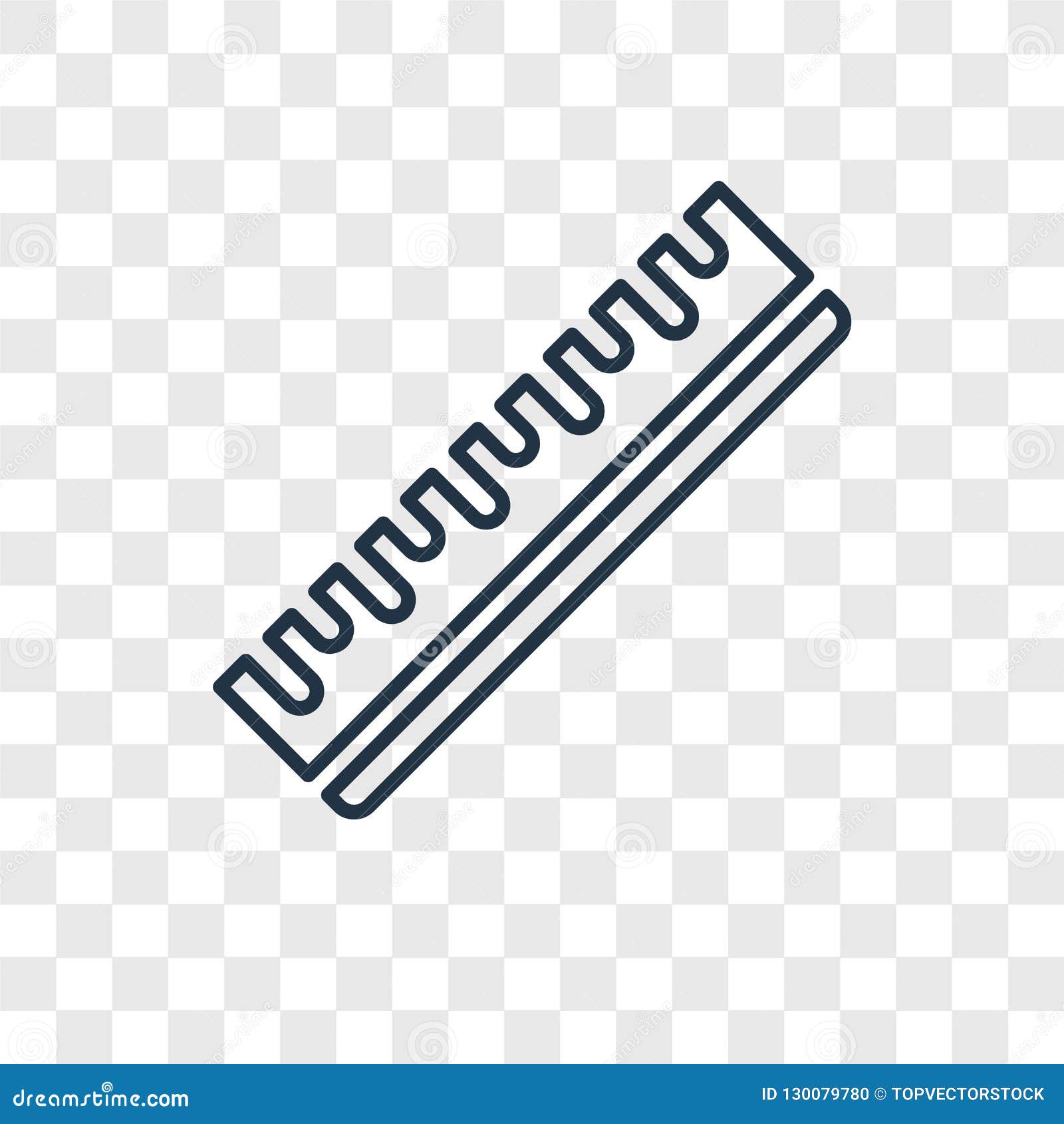 Ruler Concept Vector Linear Icon Isolated on Transparent Background ...