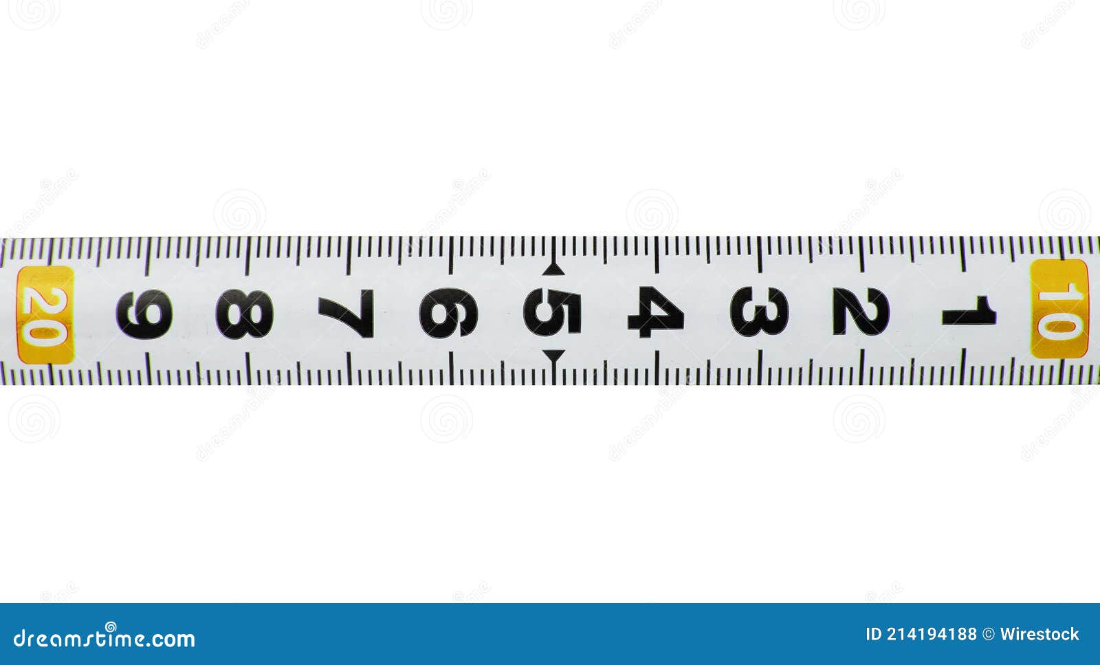 Ruler that Counts from Ten To Twenty Separated on a White Background ...
