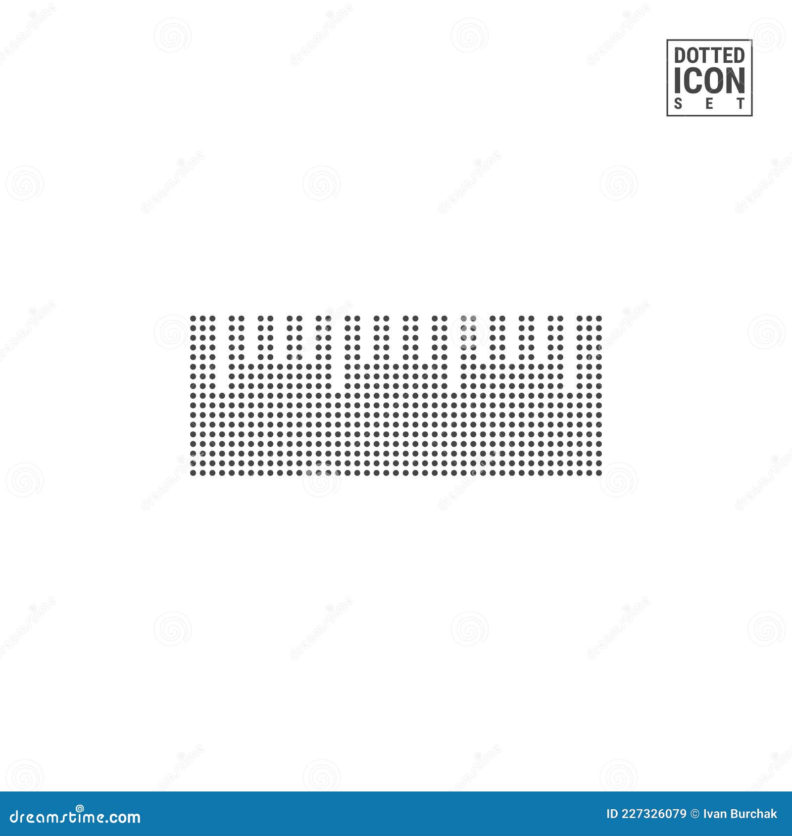 Dotted Ruler Scale Measure Line Sign Vector Illustration. Dashed Ruler ...