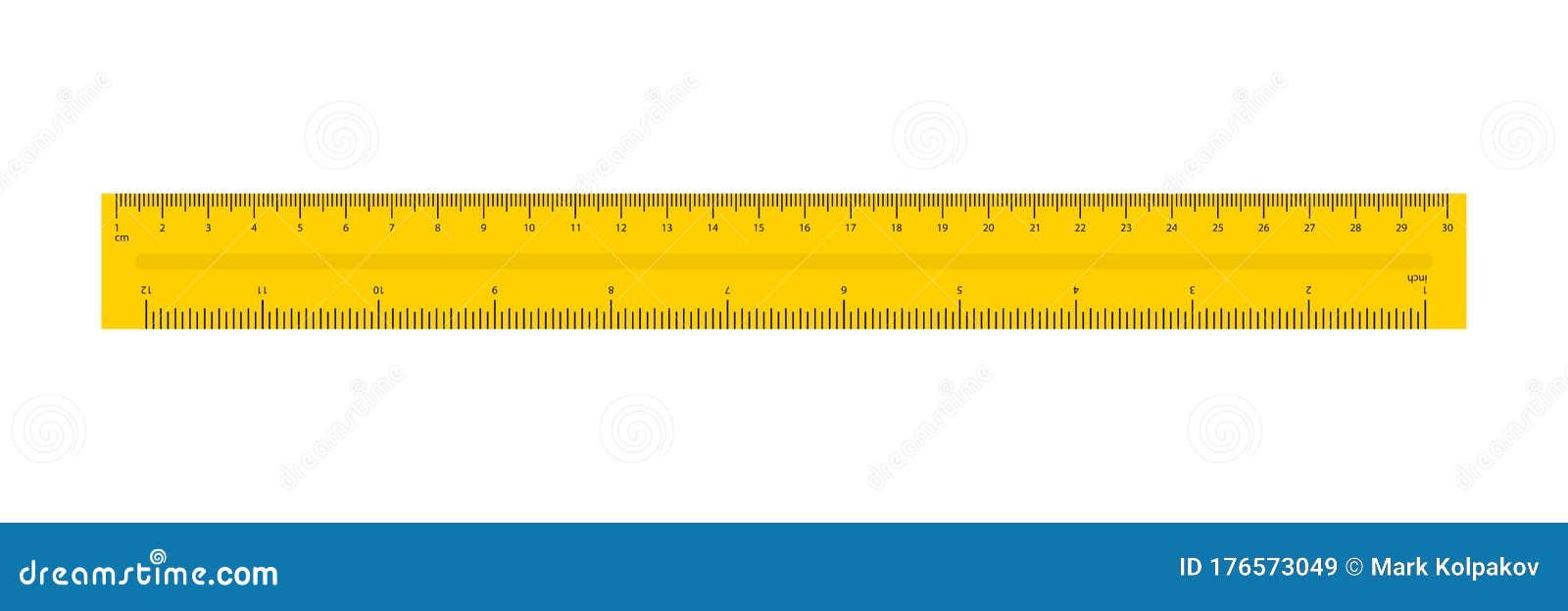 Ruler in Flat Style. Simple Isolated Flat Vector Stock Illustration ...