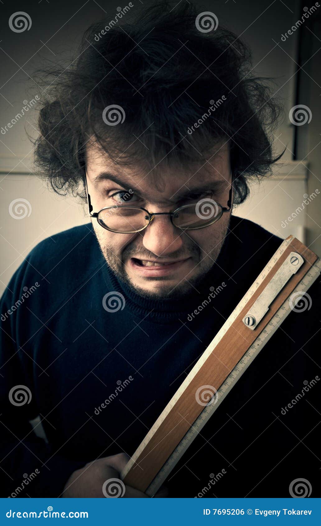 Ruler in a hand stock photo. Image of aggression, ruler - 7695206