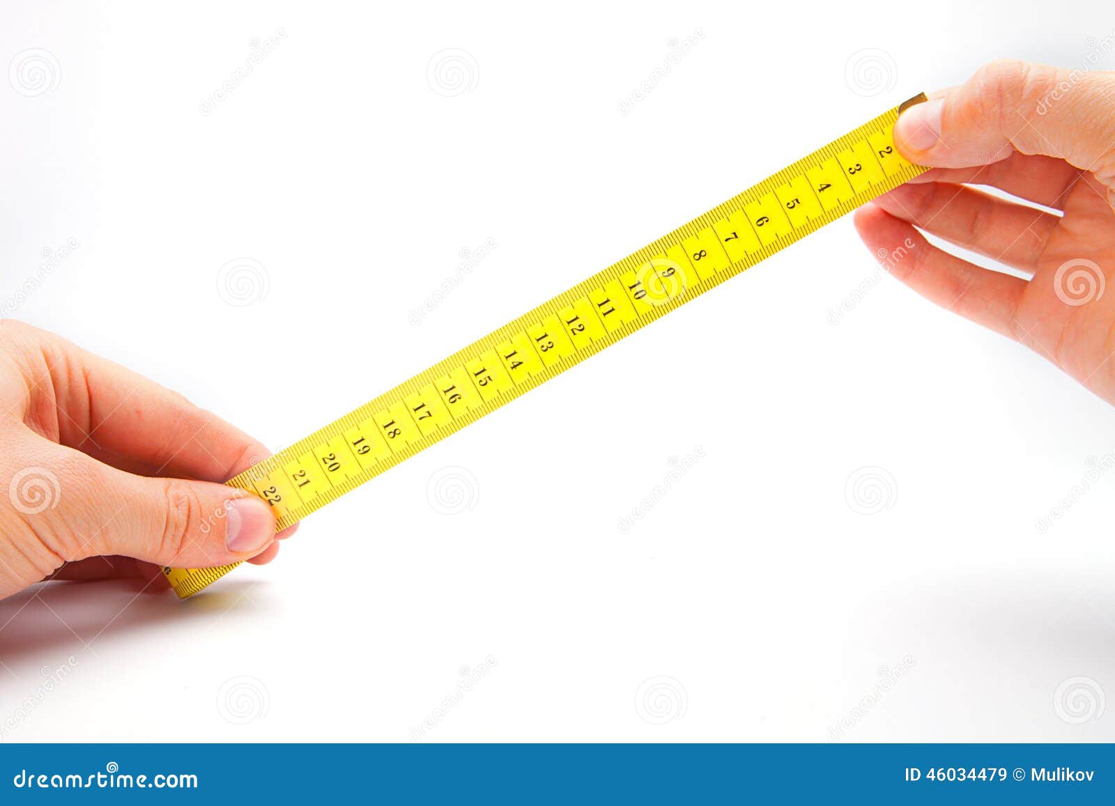 Ruler in the Hands Isolated Stock Image - Image of height, measurement ...