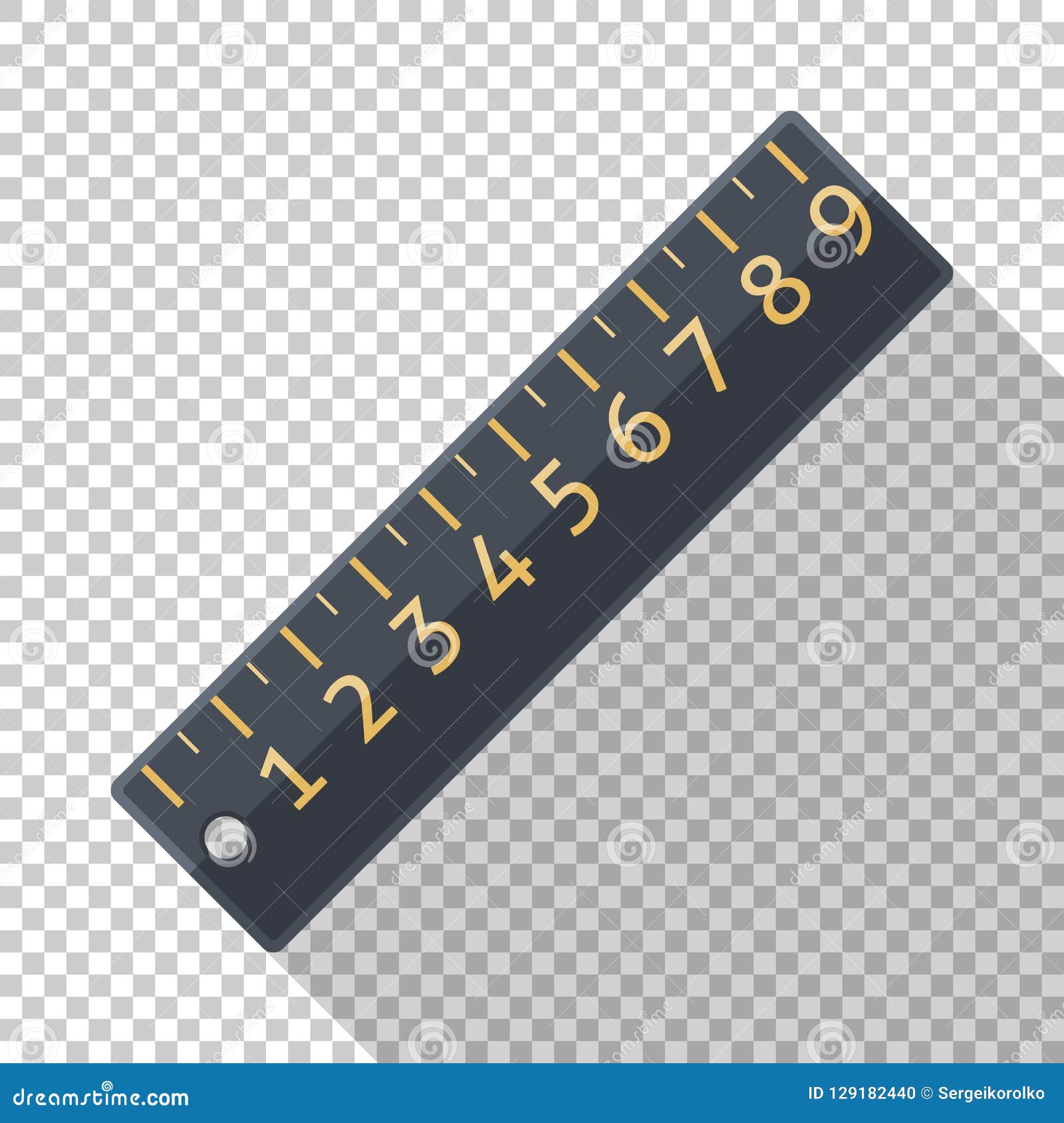 Ruler Icon in Flat Style on Transparent Background Stock Vector ...