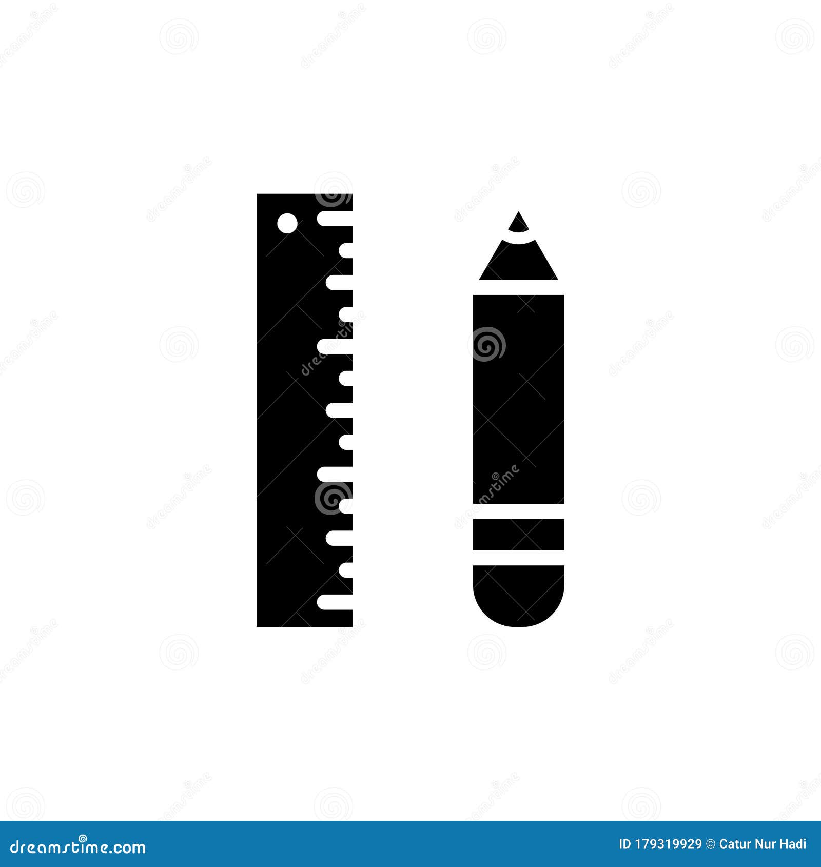 Ruler Icon Flat Vector Template Design Trendy Stock Vector ...