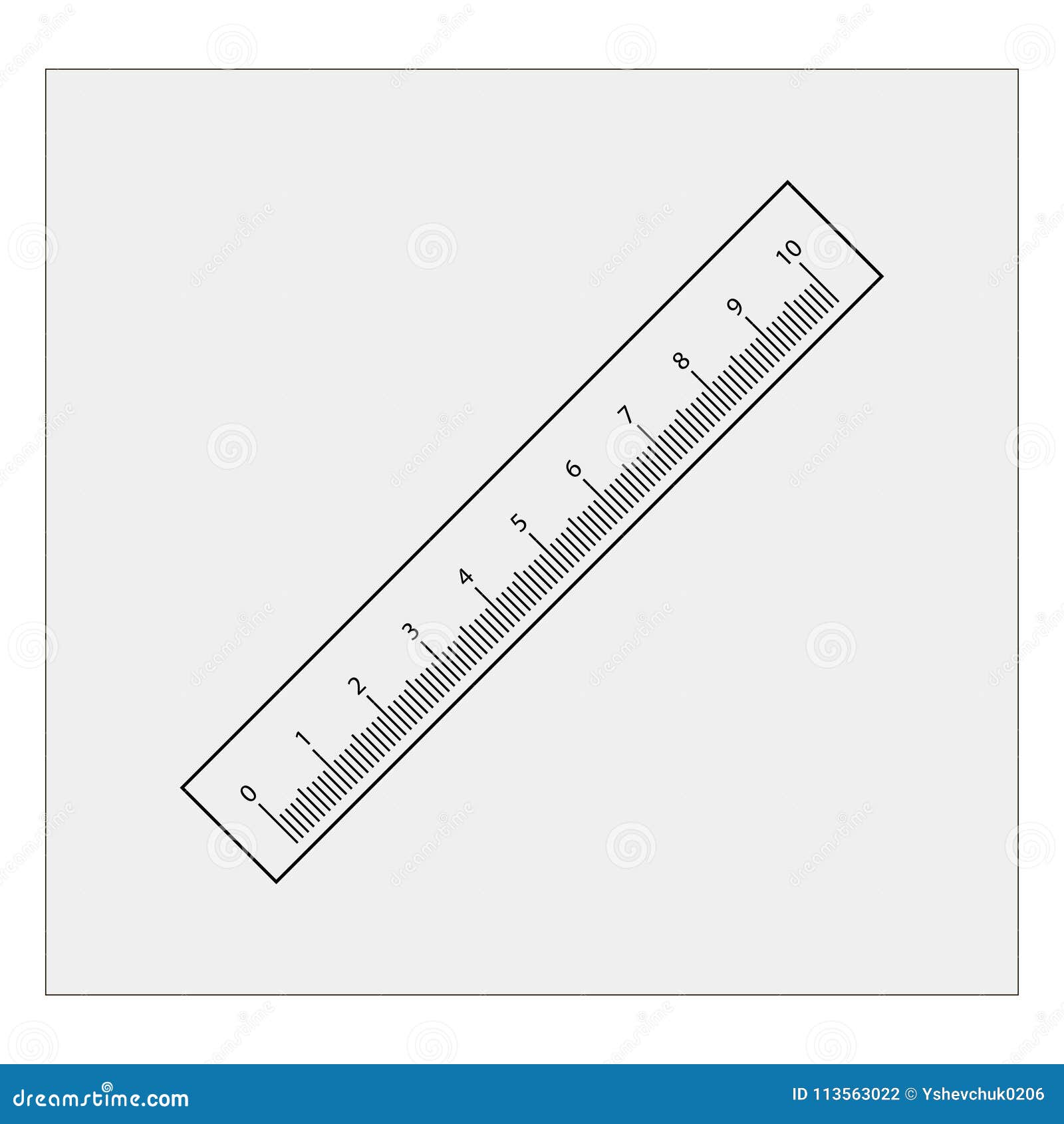 Ruler Icon. Gray Background. Vector Illustration. Stock Vector ...