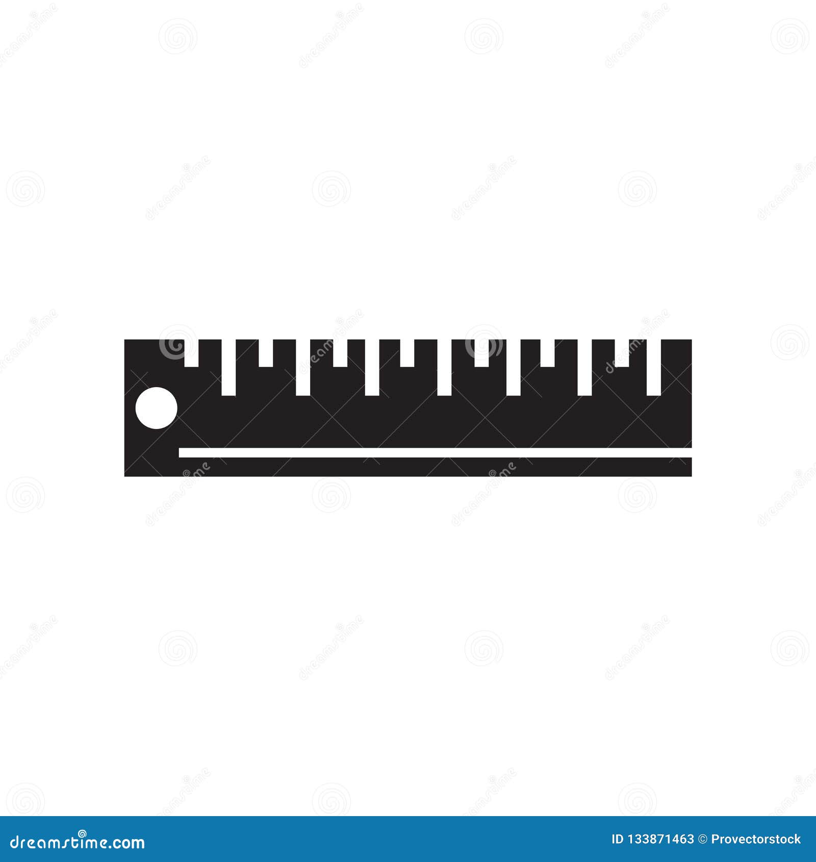 Ruler Icon Isolated on White Background Stock Vector - Illustration of ...