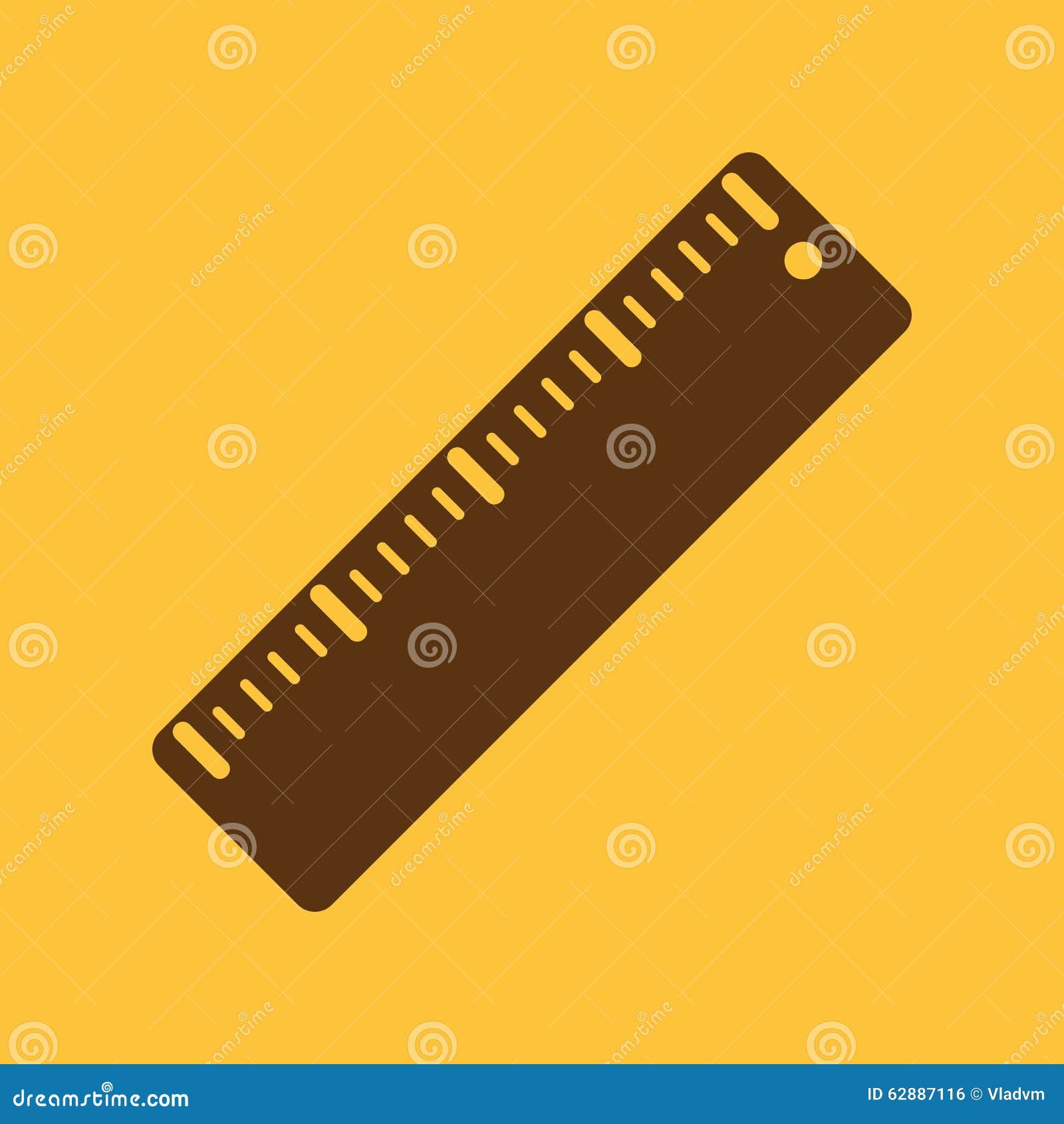 The Ruler Icon. Ruler Symbol. Flat. Vector Stock Illustration ...