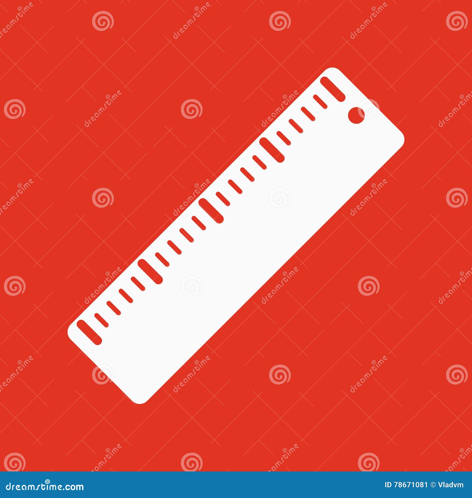 The Ruler Icon. Ruler Symbol. Flat. Vector Stock Vector - Illustration ...