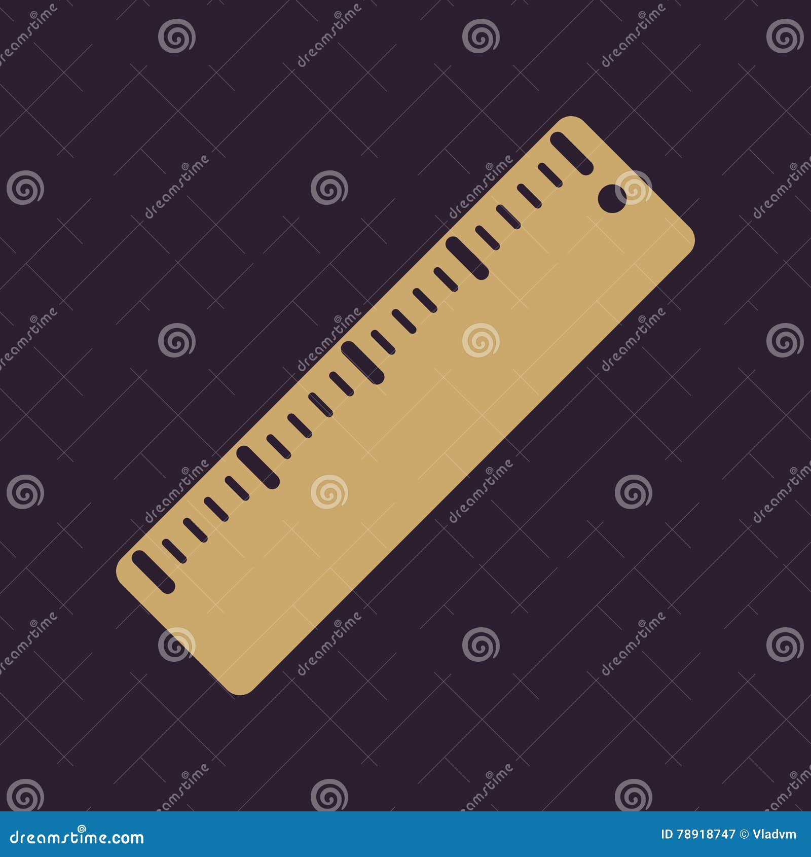 The Ruler Icon. Ruler Symbol. Flat. Vector Stock Vector - Illustration ...