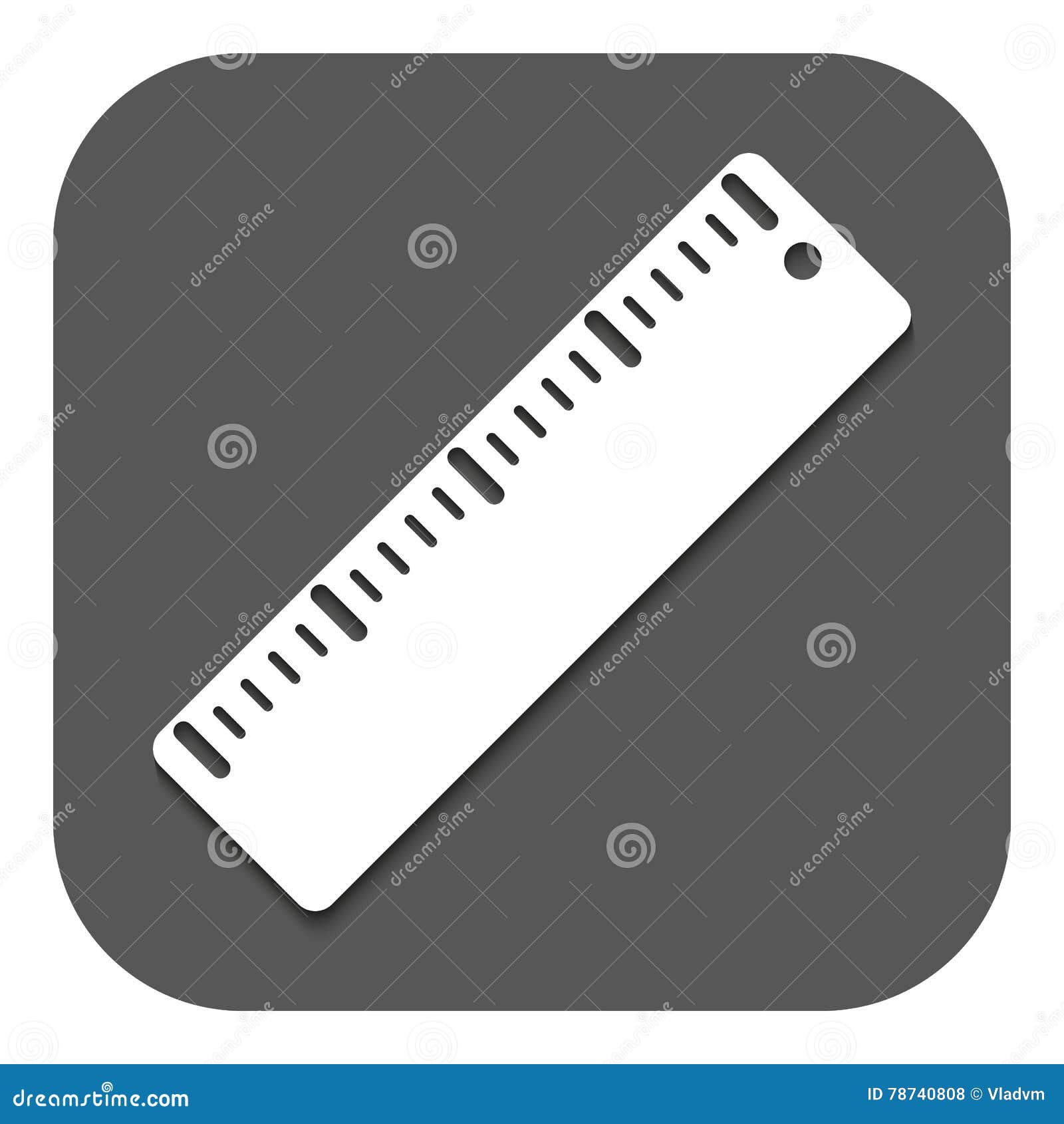 The Ruler Icon. Ruler Symbol. Flat. Vector Stock Vector - Illustration ...