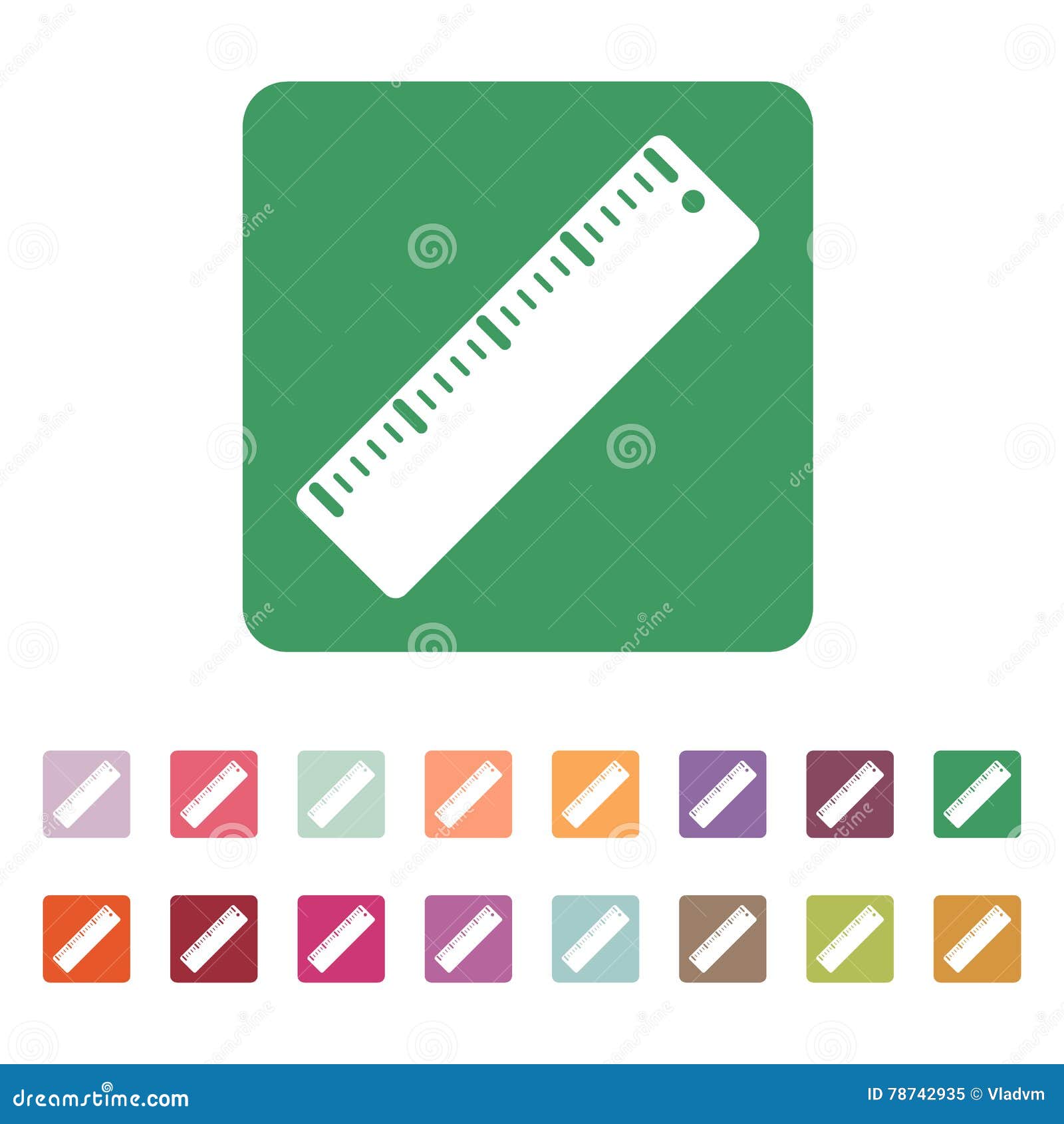 The Ruler Icon. Ruler Symbol. Flat. Vector Stock Vector - Illustration ...