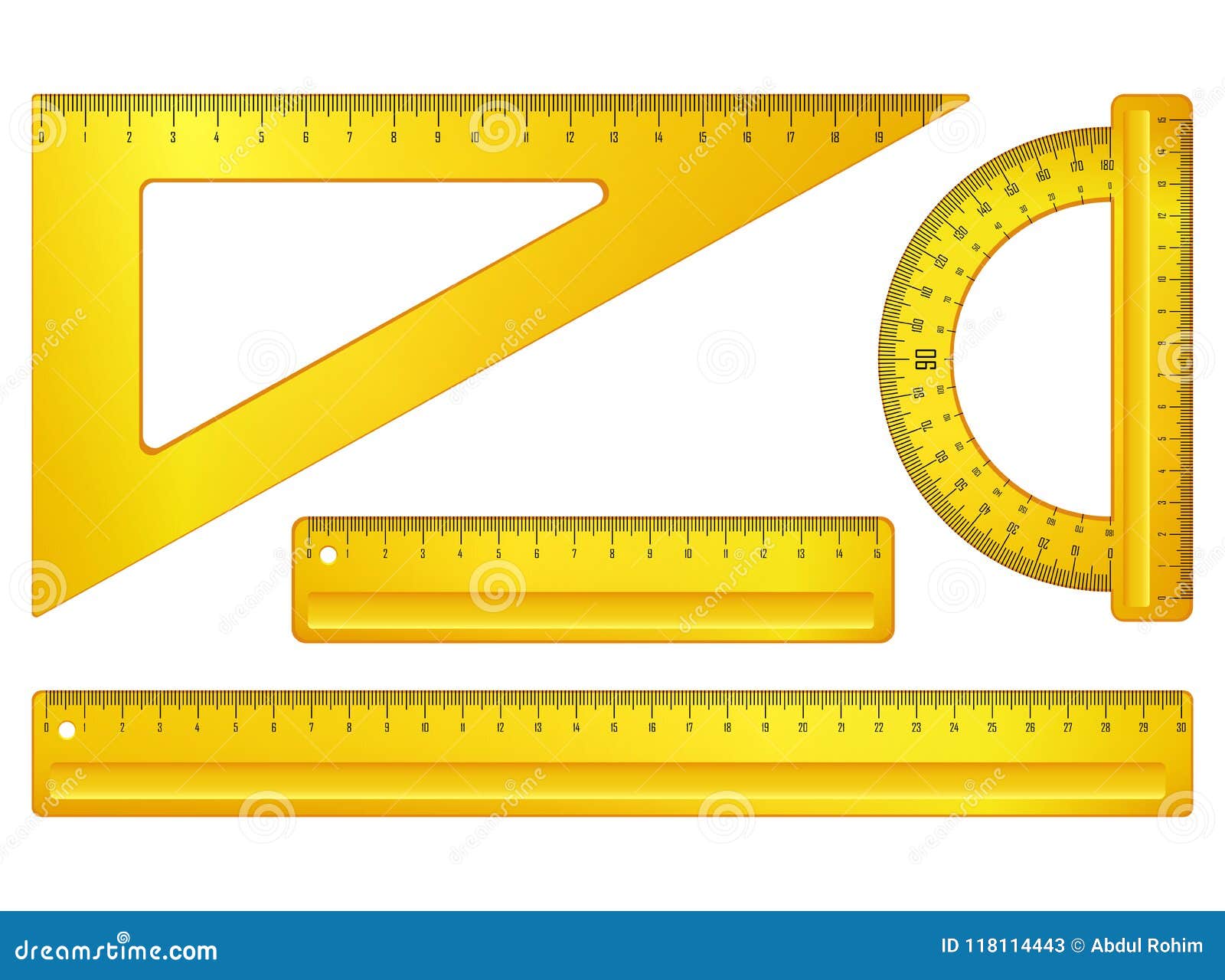 Ruler Icon Set. Collection Size Indicator Units Isolated on White ...