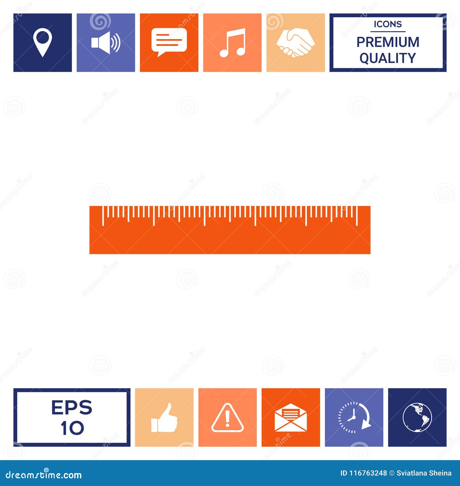 The ruler icon stock vector. Illustration of measure - 116763248