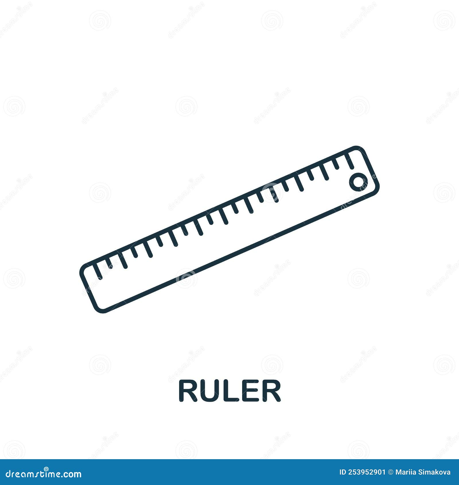 Ruler Icon. Line Simple Measuring Icon for Templates, Web Design and ...