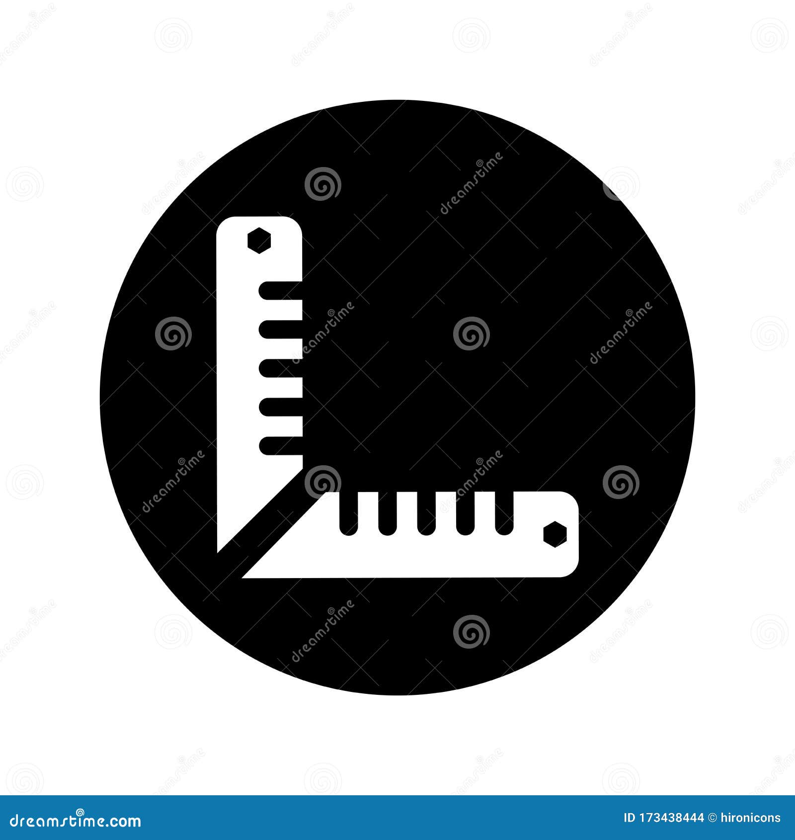 Ruler Icon, Size Measurement Stock Illustration - Illustration of scale ...