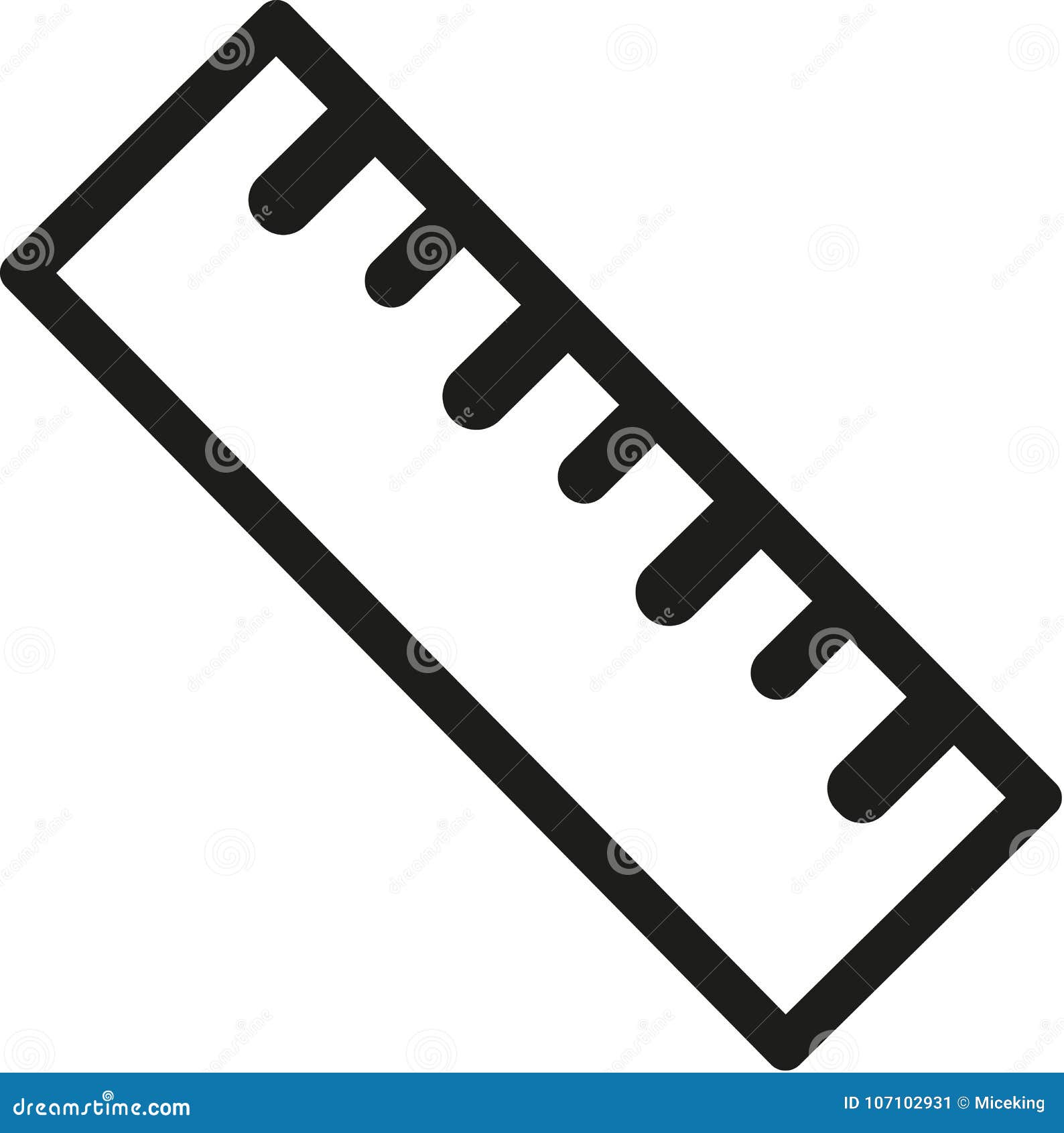 Ruler Icon Realistic With Transparent Background. Vector Illustration ...