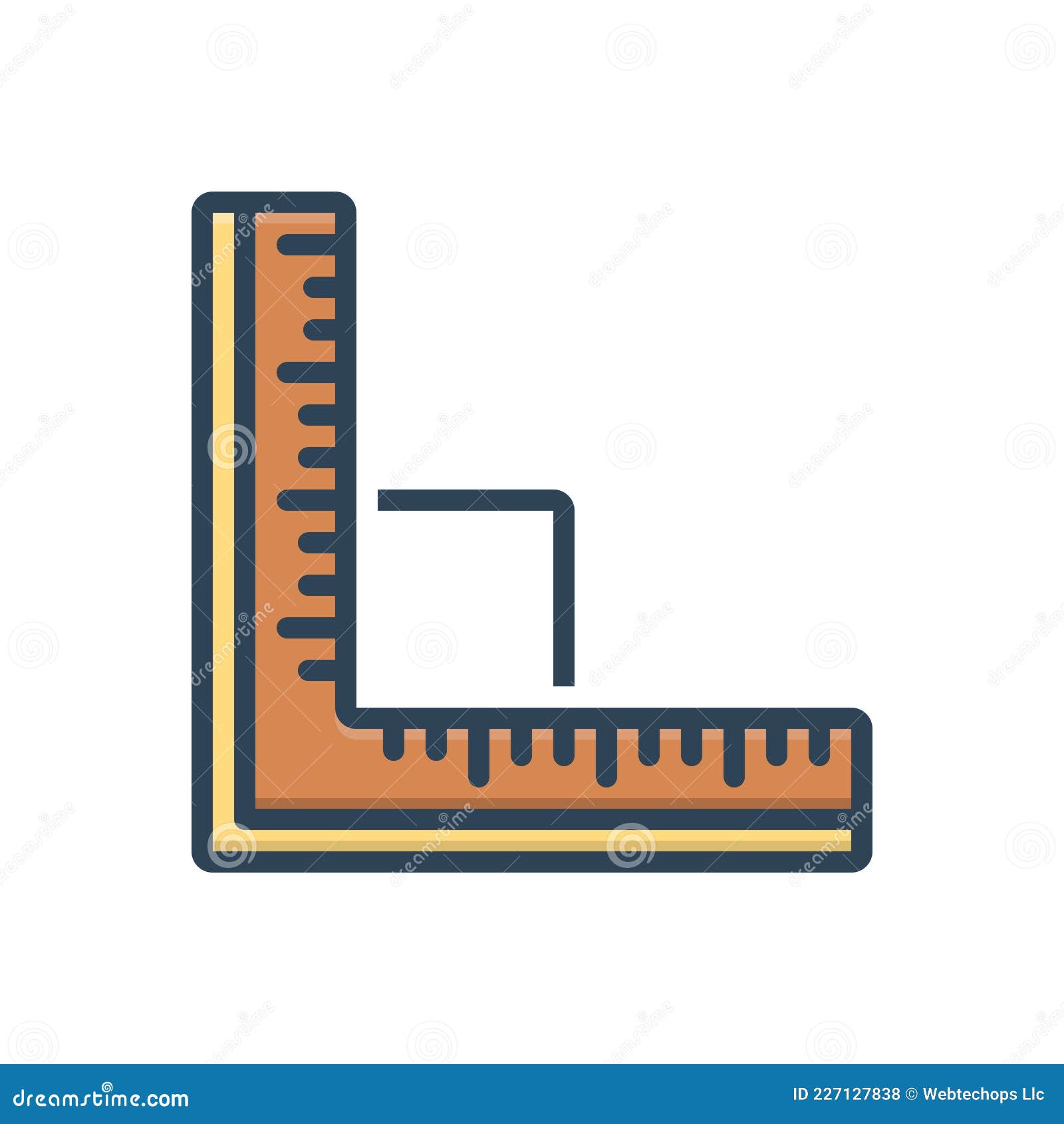 Color Illustration Icon for Ruler, Unit and Distances Stock ...