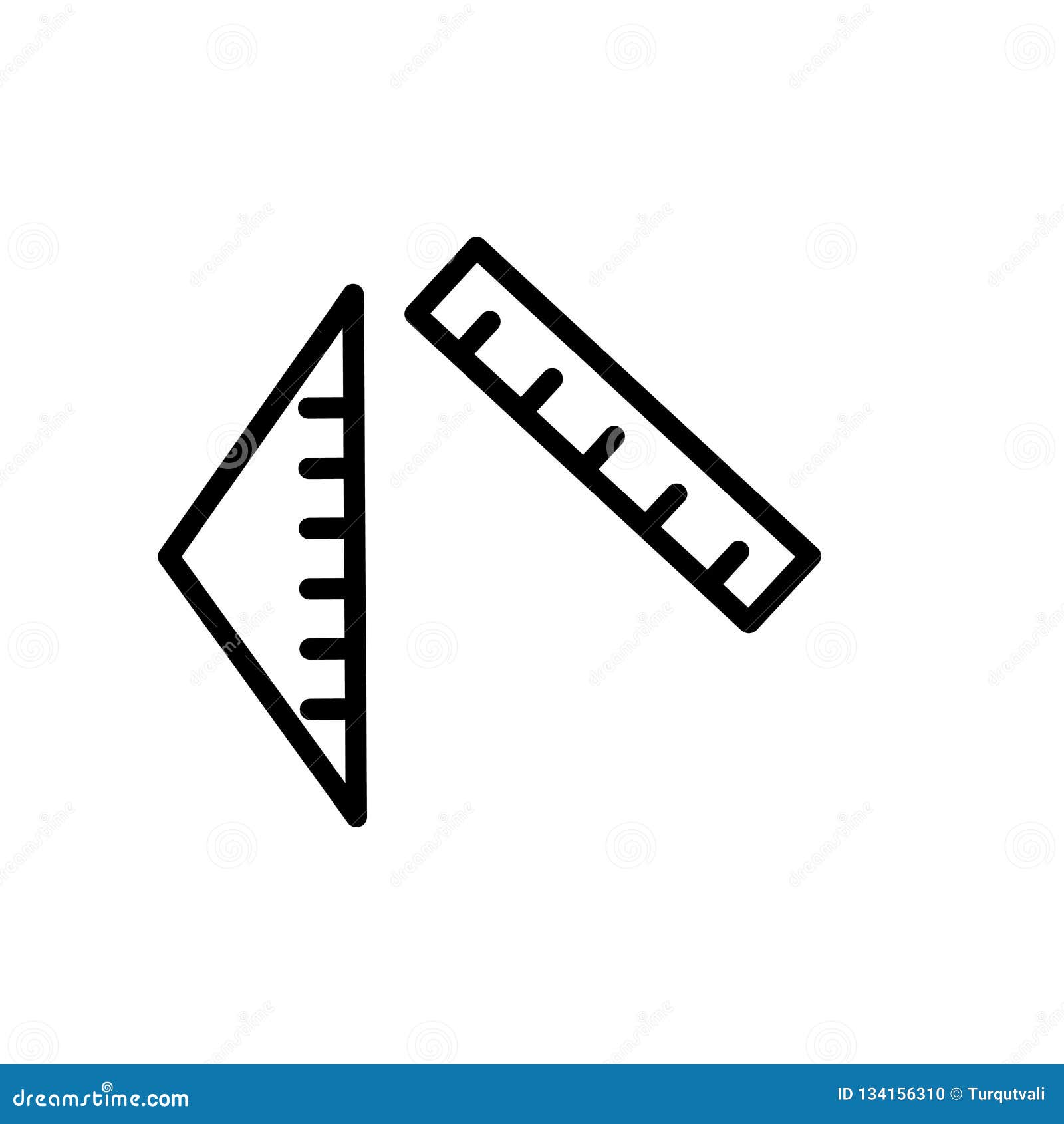 Ruler Icon Vector Isolated on White Background, Ruler Sign , Line and ...