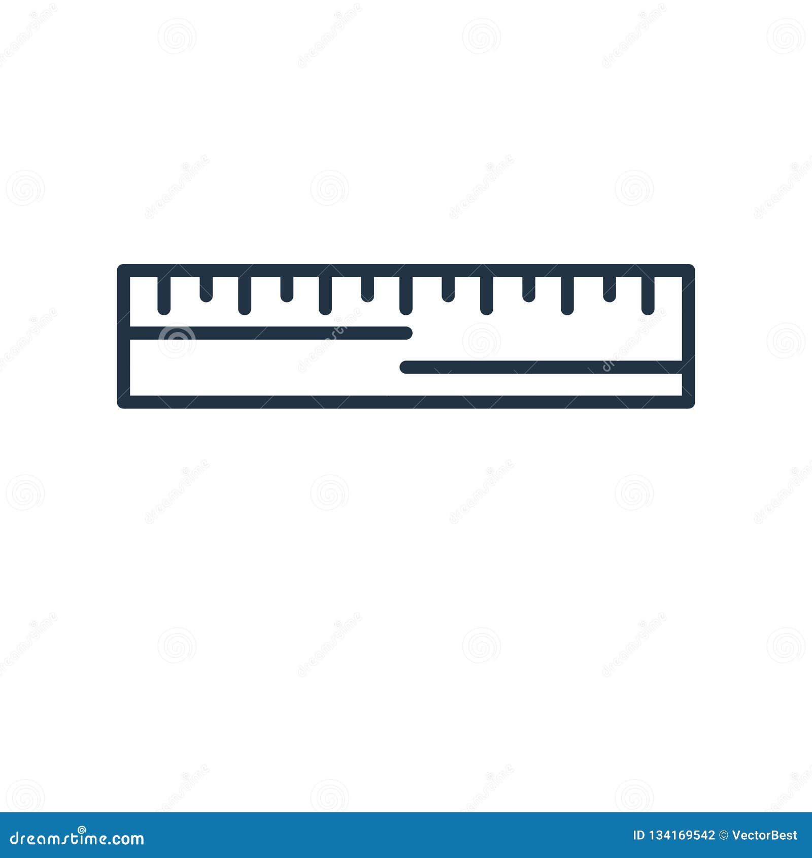 Ruler Icon Vector Isolated on White Background, Ruler Sign Stock ...